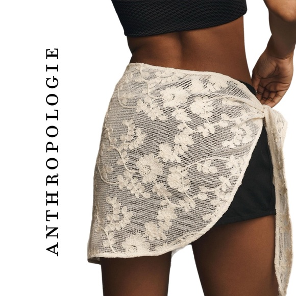 Anthropologie | Swim | Anthropologie Flat White Crochet Sarong | Poshmark